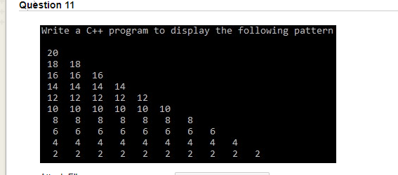 Solved Question 11 Write a C++ program to display the | Chegg.com