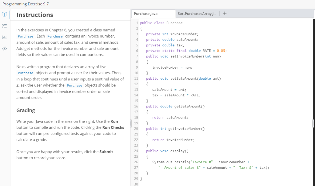 Solved I need help with this problem public class | Chegg.com