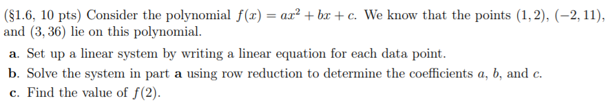 Solved ($1.2, 10pts) Using the Row Reduction Algorithm, find | Chegg.com