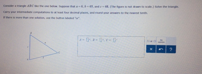 Solved Consider a triangle ABC like the one below. Suppose | Chegg.com