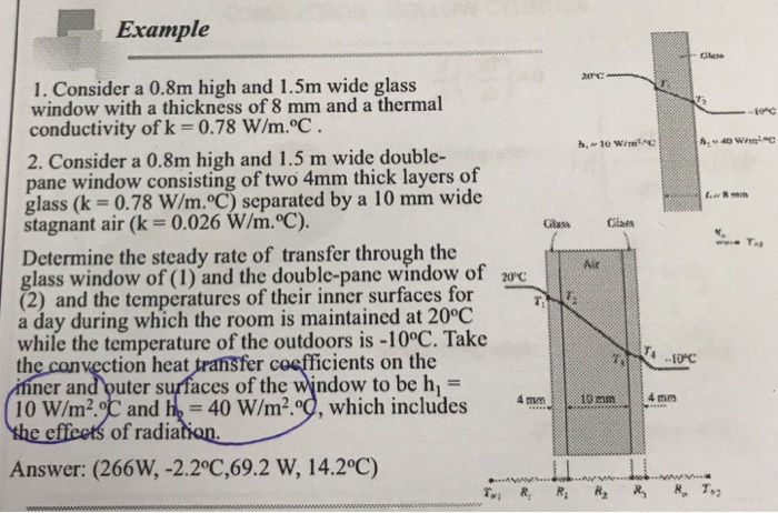 Solved Example AYC 1. Consider a 0.8m high and 1.5m wide | Chegg.com