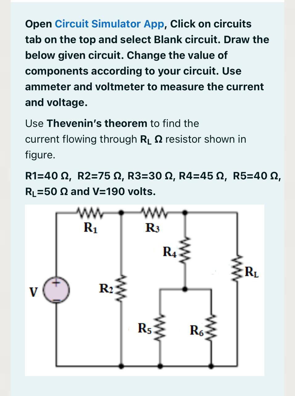Solved Open Circuit Simulator App, Click on circuits tab on | Chegg.com