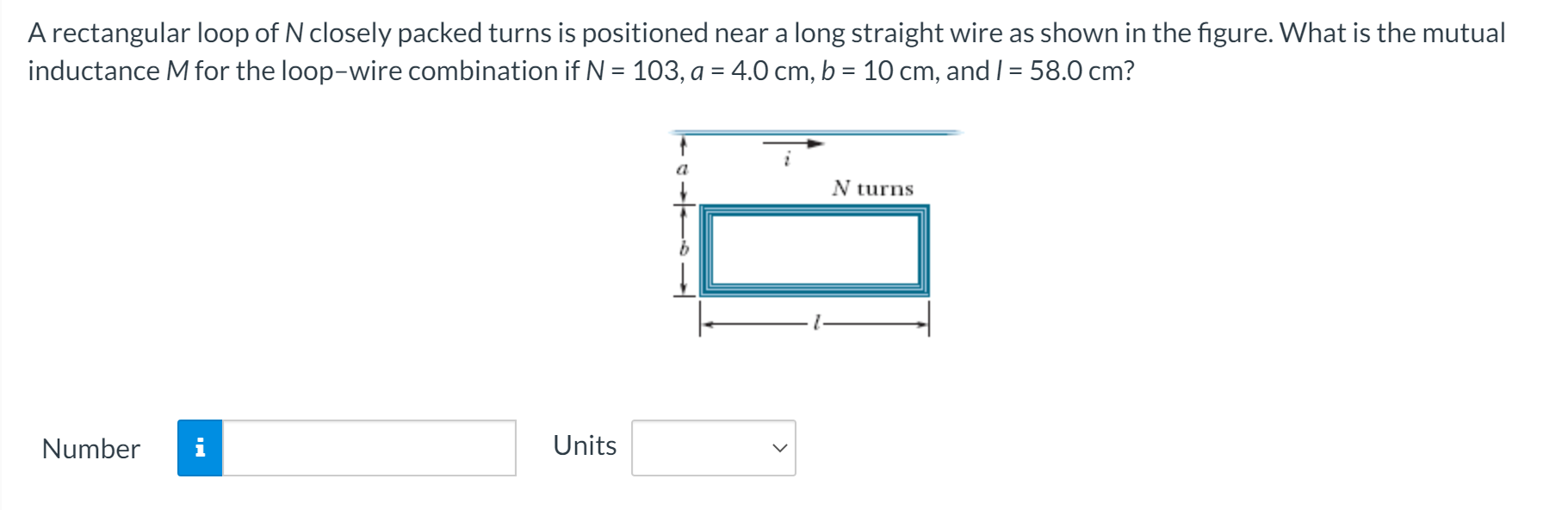 Solved A rectangular loop of N closely packed turns is | Chegg.com