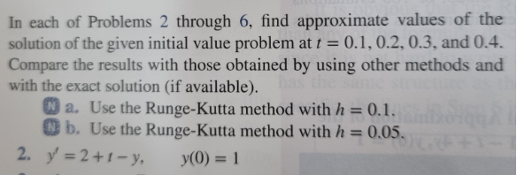 Solved In each of Problems 2 through 6, find approximate | Chegg.com