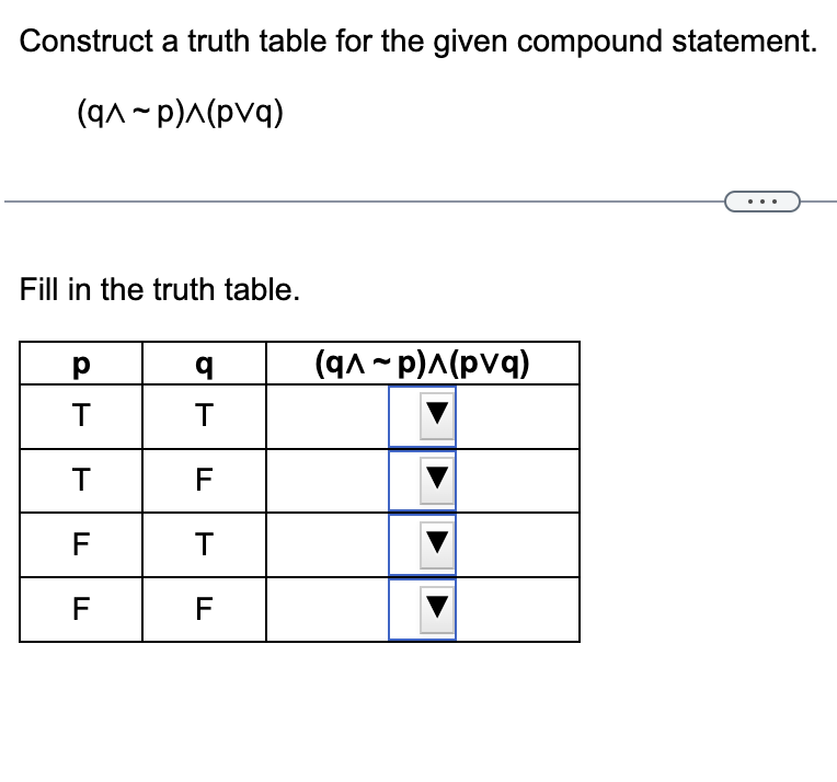 Solved Construct a truth table for the given compound | Chegg.com