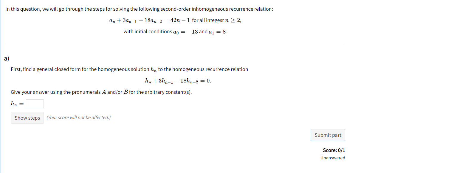 Solved In this question, we will go through the steps for | Chegg.com
