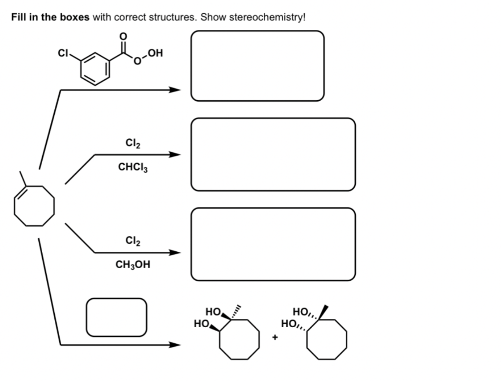 Solved Fill in the boxes with correct structures. Show | Chegg.com
