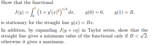 Solved Show that the functional | Chegg.com