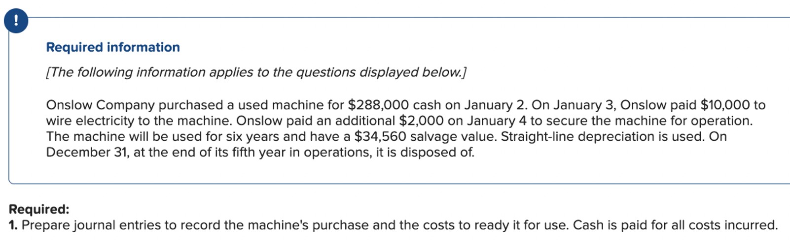 Solved Required information[The following information | Chegg.com