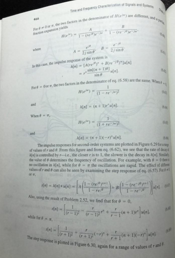 Solved B. For the second order discrete-time system (Section | Chegg.com