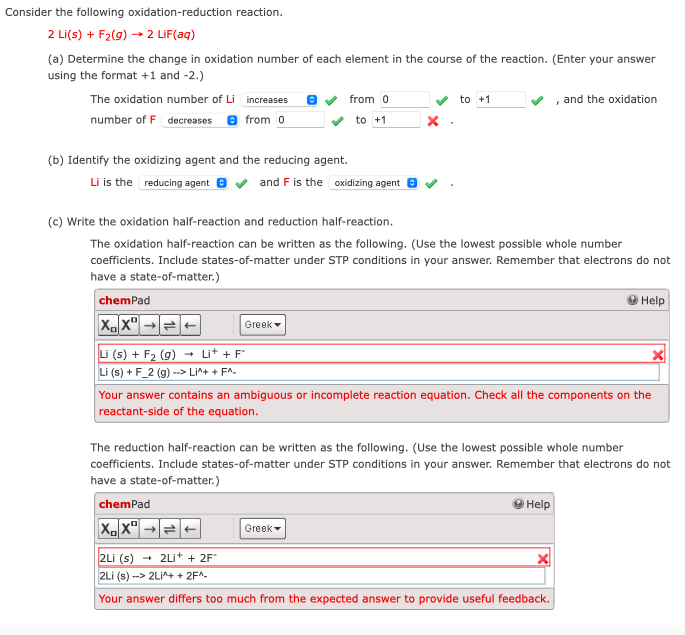 Solved Consider the following oxidation-reduction reaction. | Chegg.com