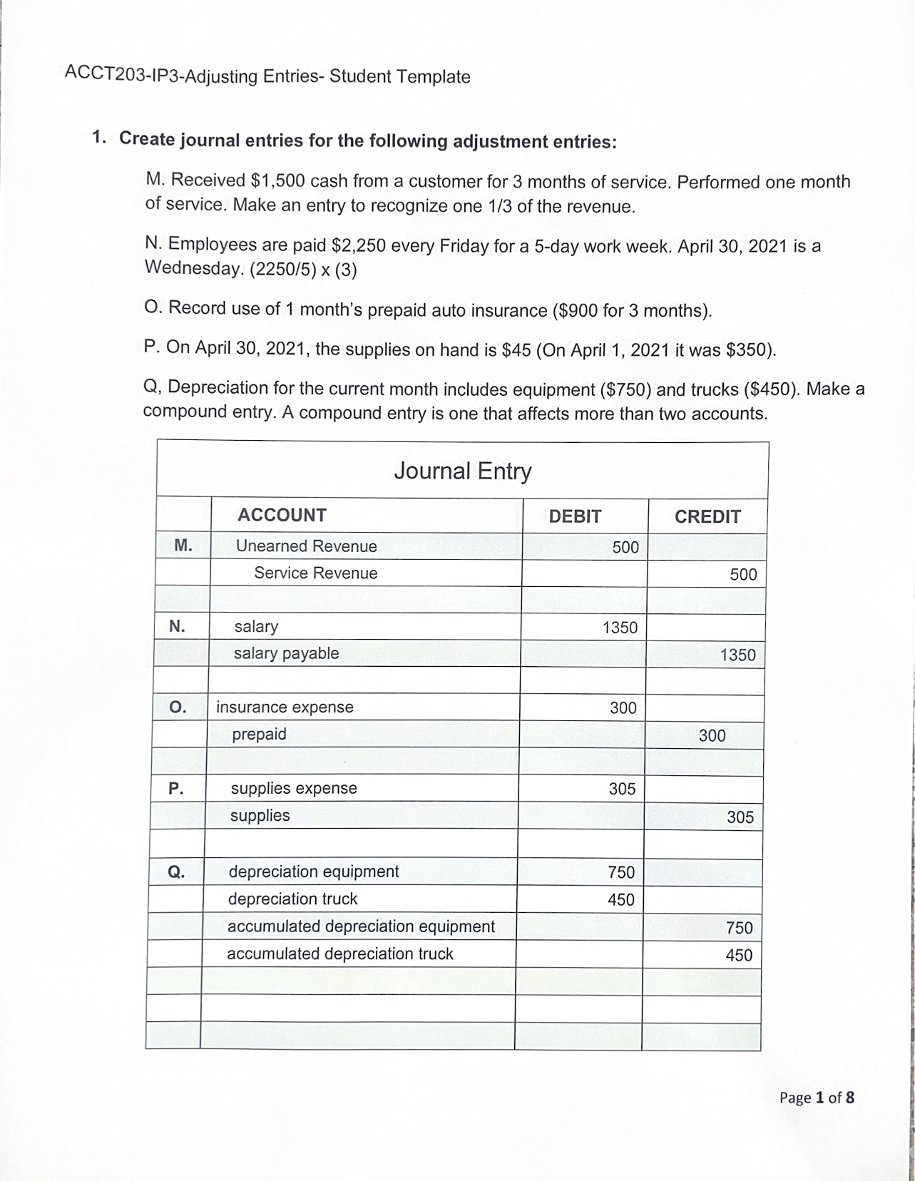 Solved ACCT203-IP3-Adjusting Entries- Student Template 1. | Chegg.com