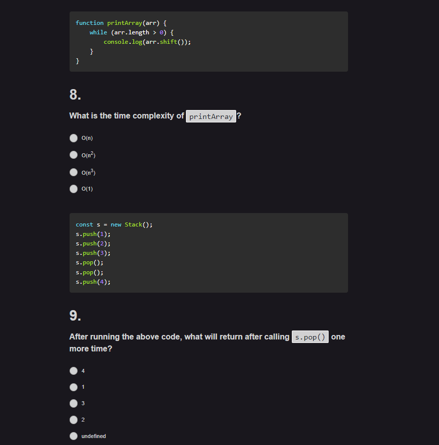 Solved Function Printarrayarr While Arrlength θ 