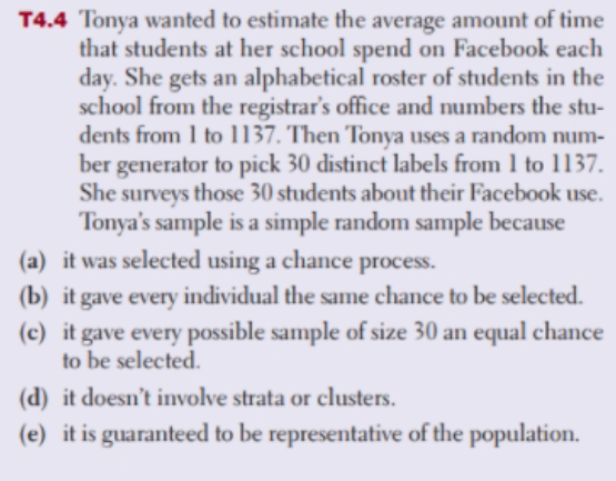 Solved T4.4 ﻿Tonya wanted to estimate the average amount of | Chegg.com