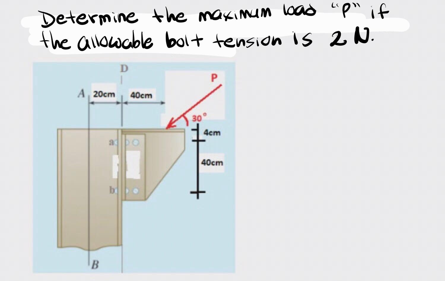 Solved determine the maximum load P if the allowable | Chegg.com