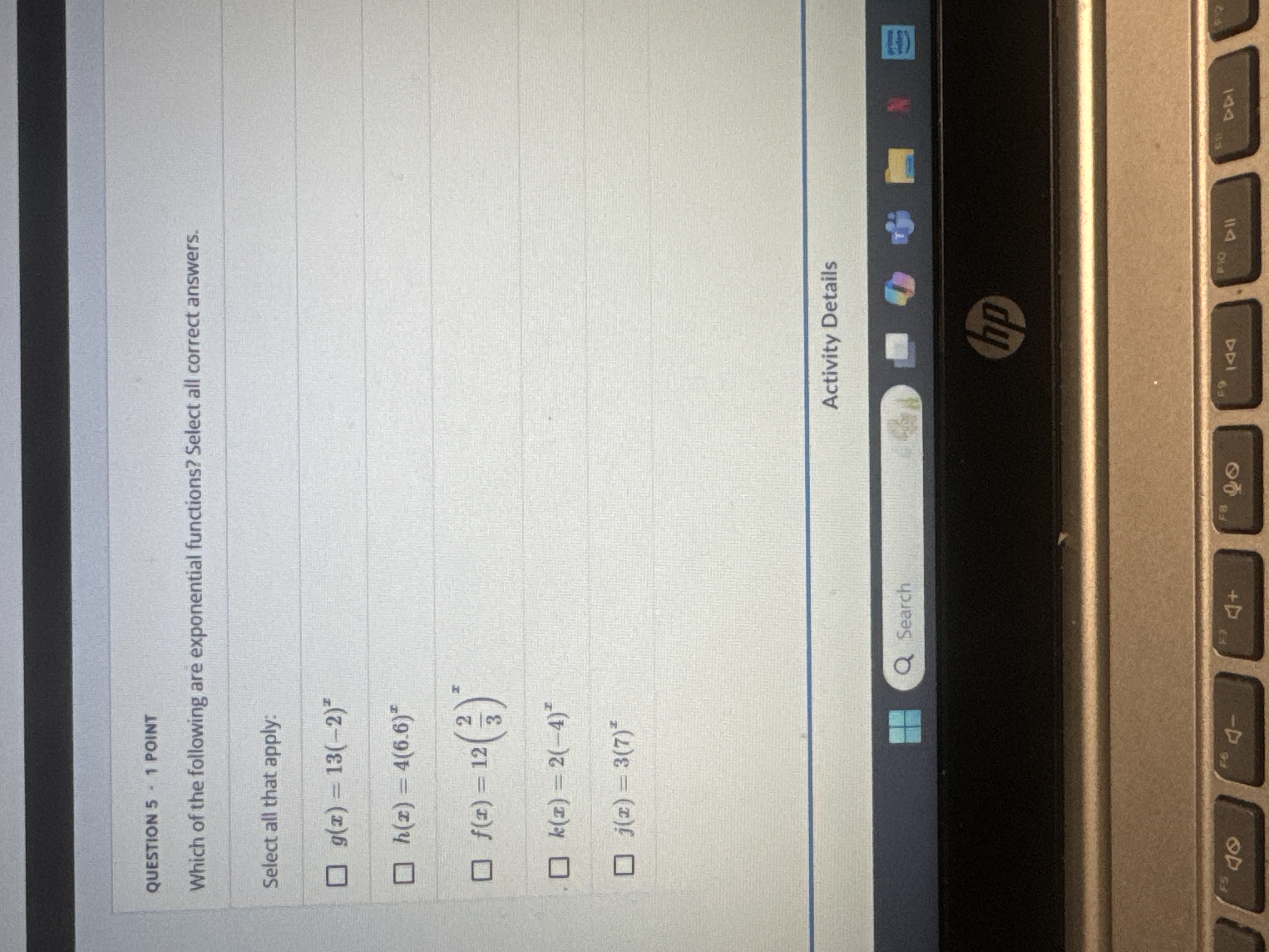 Solved QUESTION 5 - 1 ﻿POINTWhich of ﻿the following are | Chegg.com