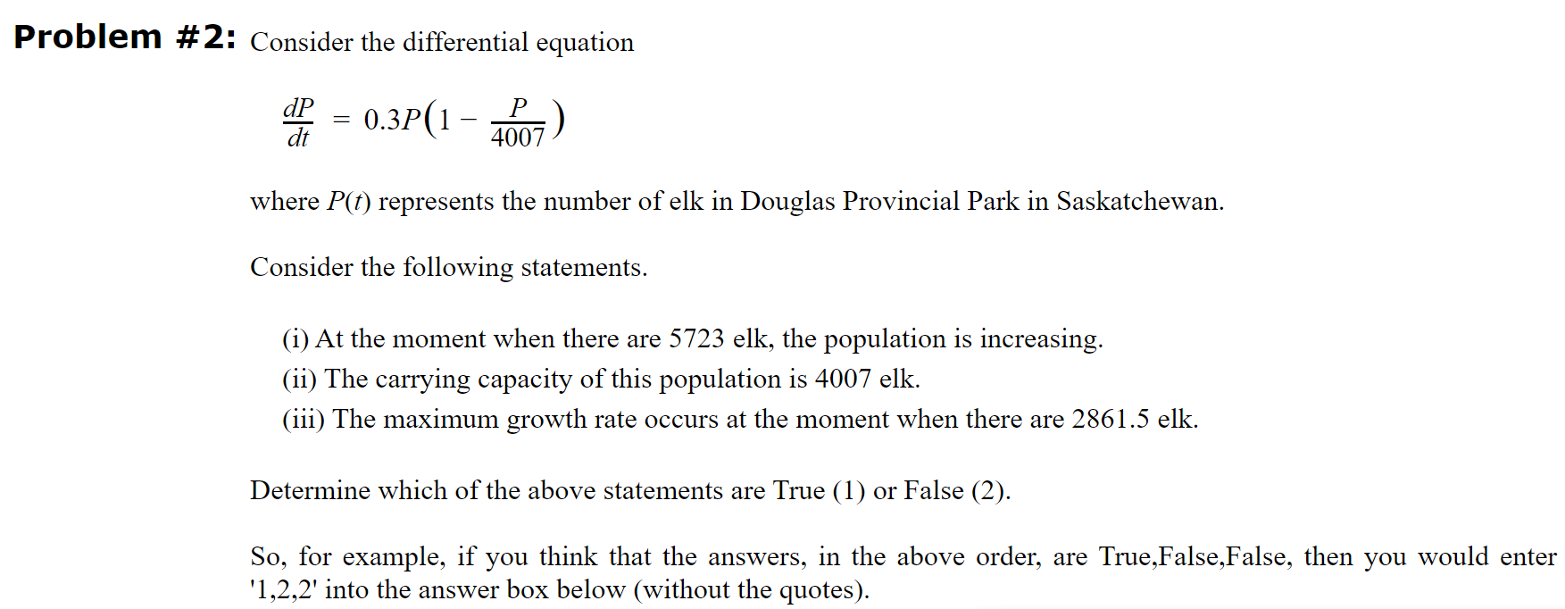 Solved Problem #2: Consider the differential equation dP dt | Chegg.com