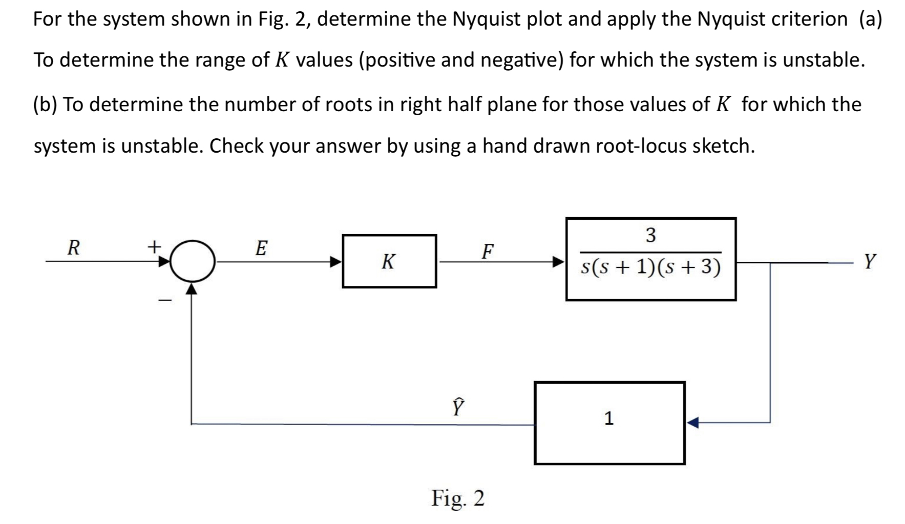 Solved For the system shown in Fig. 2, ﻿determine the | Chegg.com