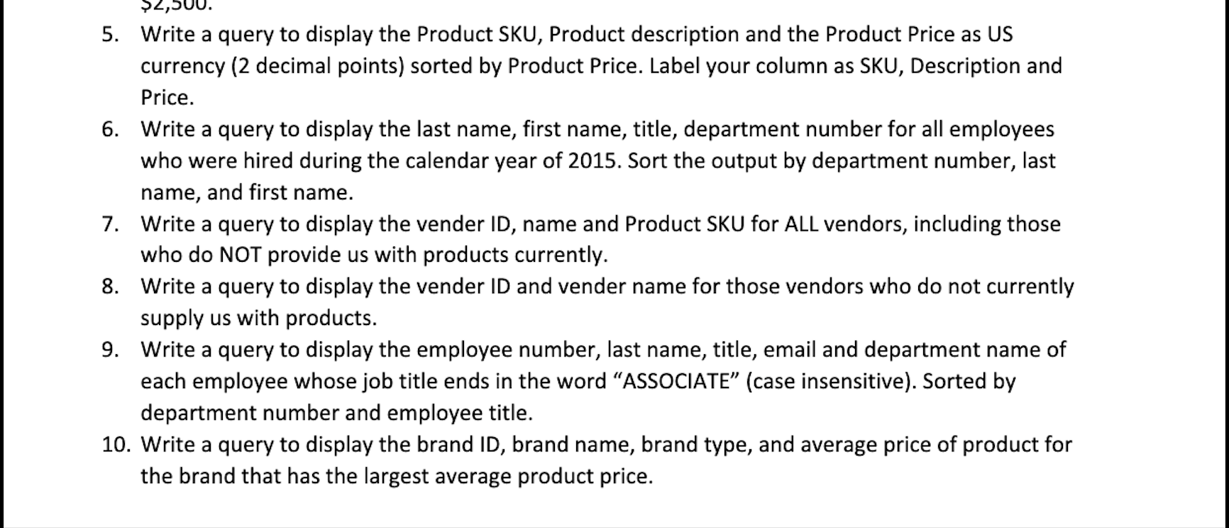 Solved In Mysql Run The Chapter 7 Database Script That You 1616