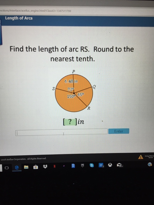 Solved /acellus engine.html?ClassID-1347511799 Length of | Chegg.com