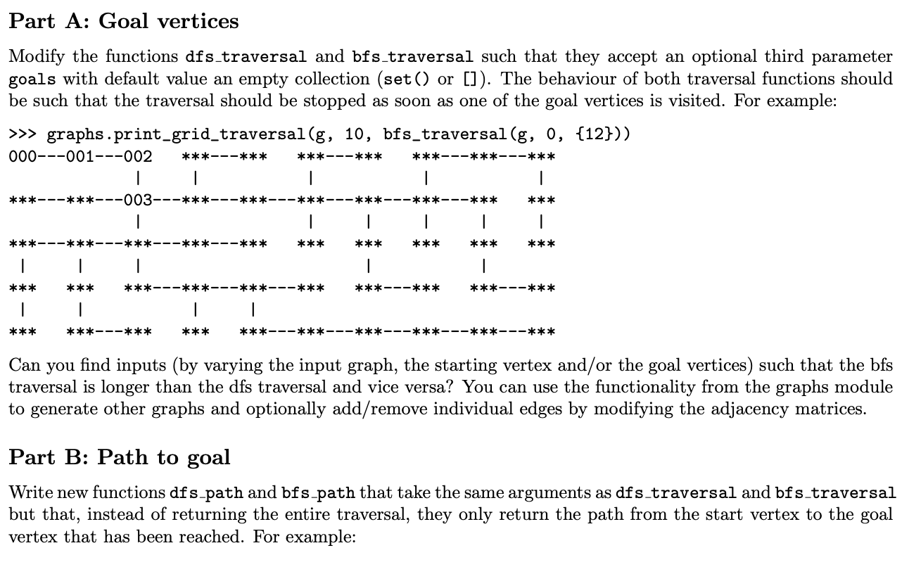 V = def bfs traversal (graph, s): visited [] | Chegg.com