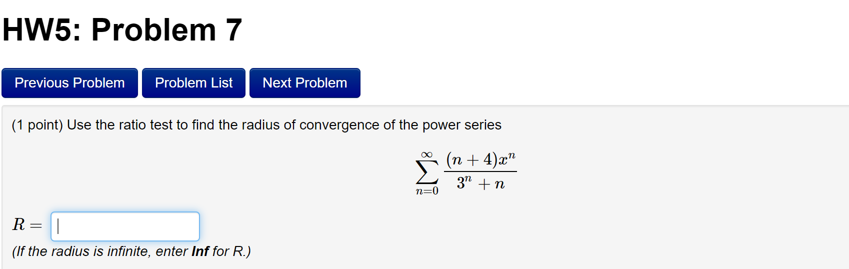 Solved HW5: Problem 7 Previous Problem Problem List Next | Chegg.com