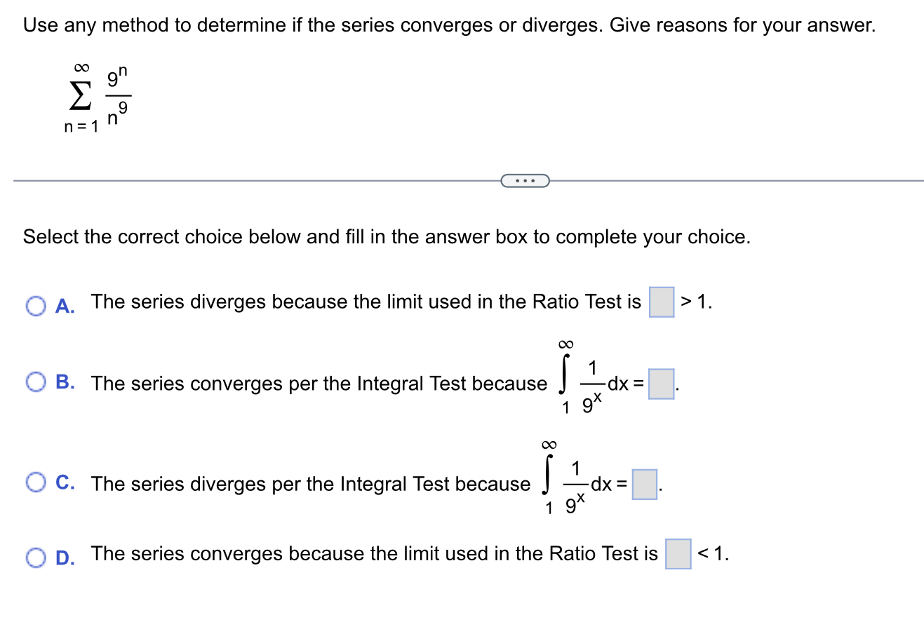 Solved Use any method to determine if the series converges | Chegg.com