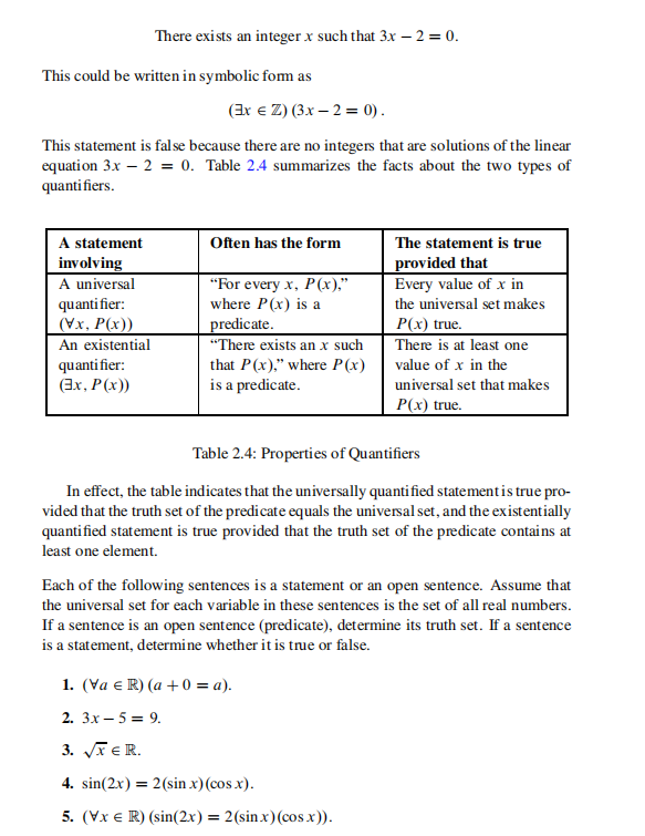 Solved 2.4 Quantifiers and Negations Beginning Activity 1 | Chegg.com