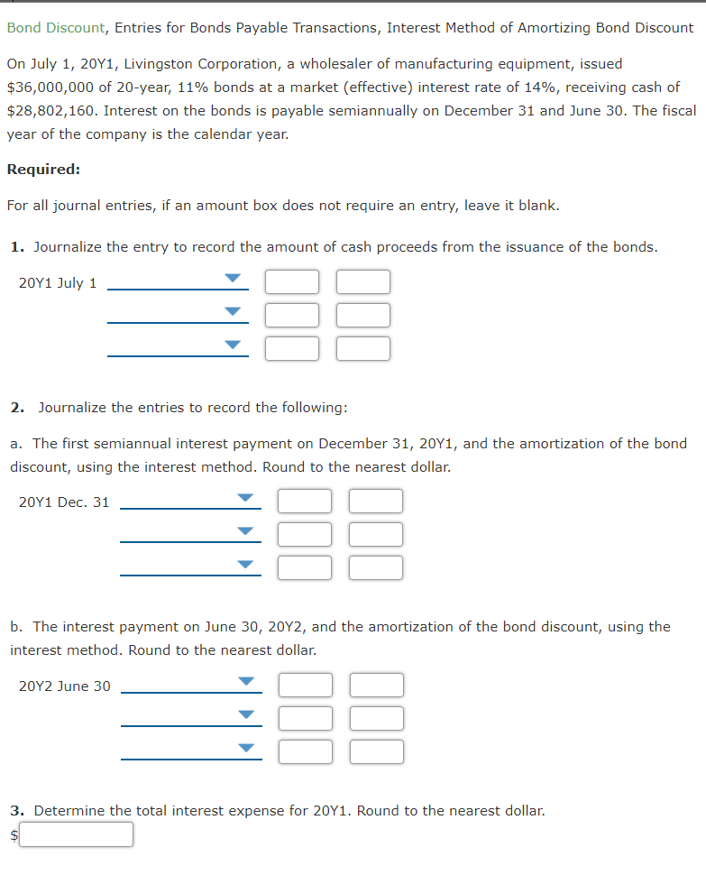 Solved Bond Discount, Entries for Bonds Payable | Chegg.com