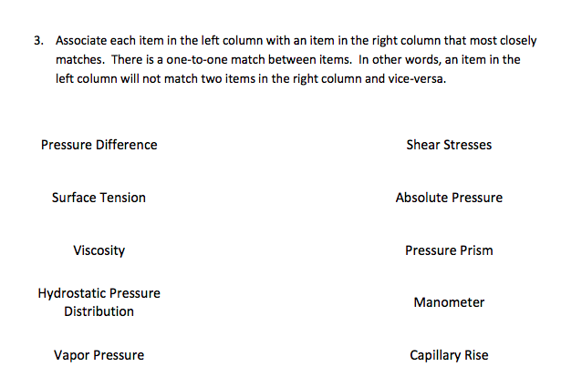 Solved Associate each item in the left column with an item | Chegg.com