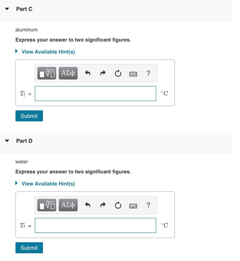 Solved Suppose that 27 g g of each of the following | Chegg.com