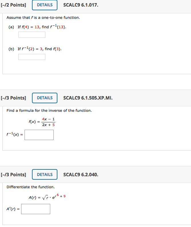 Solved [-12 Points] DETAILS SCALC9 6.1.017. Assume that fis | Chegg.com