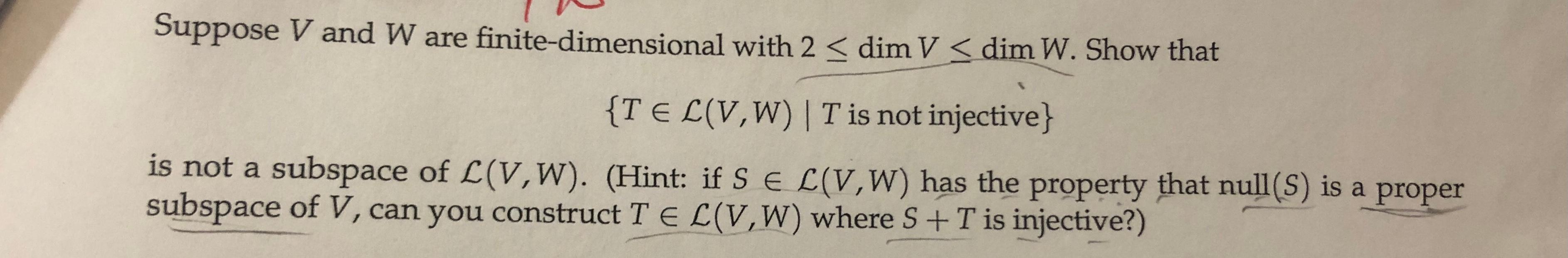 Solved Suppose V and W are finite-dimensional with 2