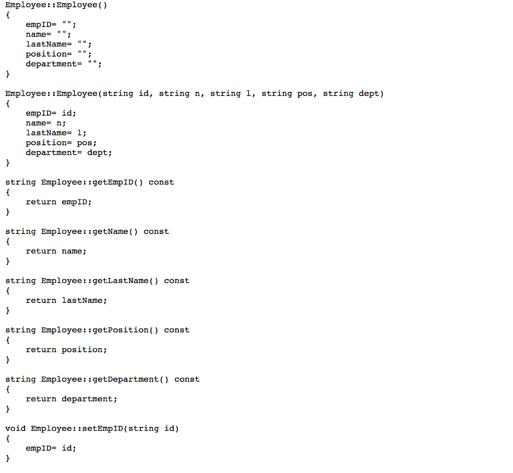 Solved #ifndef Employee_hpp #define Employee_hpp 7 9 10 | Chegg.com