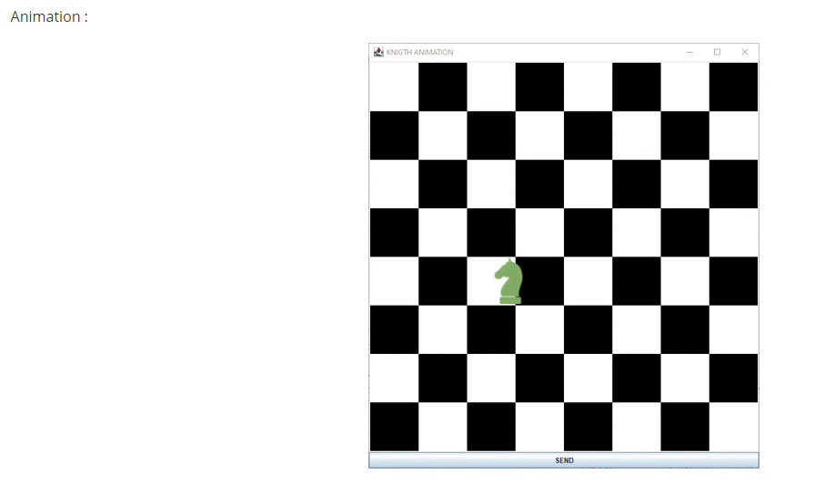 Solved You are required to implement Knigth's move animation | Chegg.com