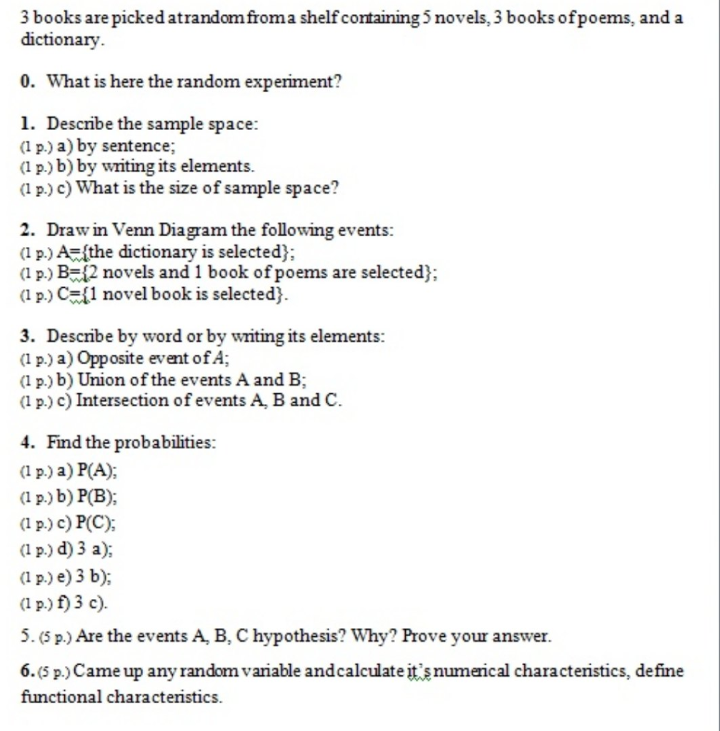 Solved 3 books are picked atrandom from a shelf containing 5 | Chegg.com