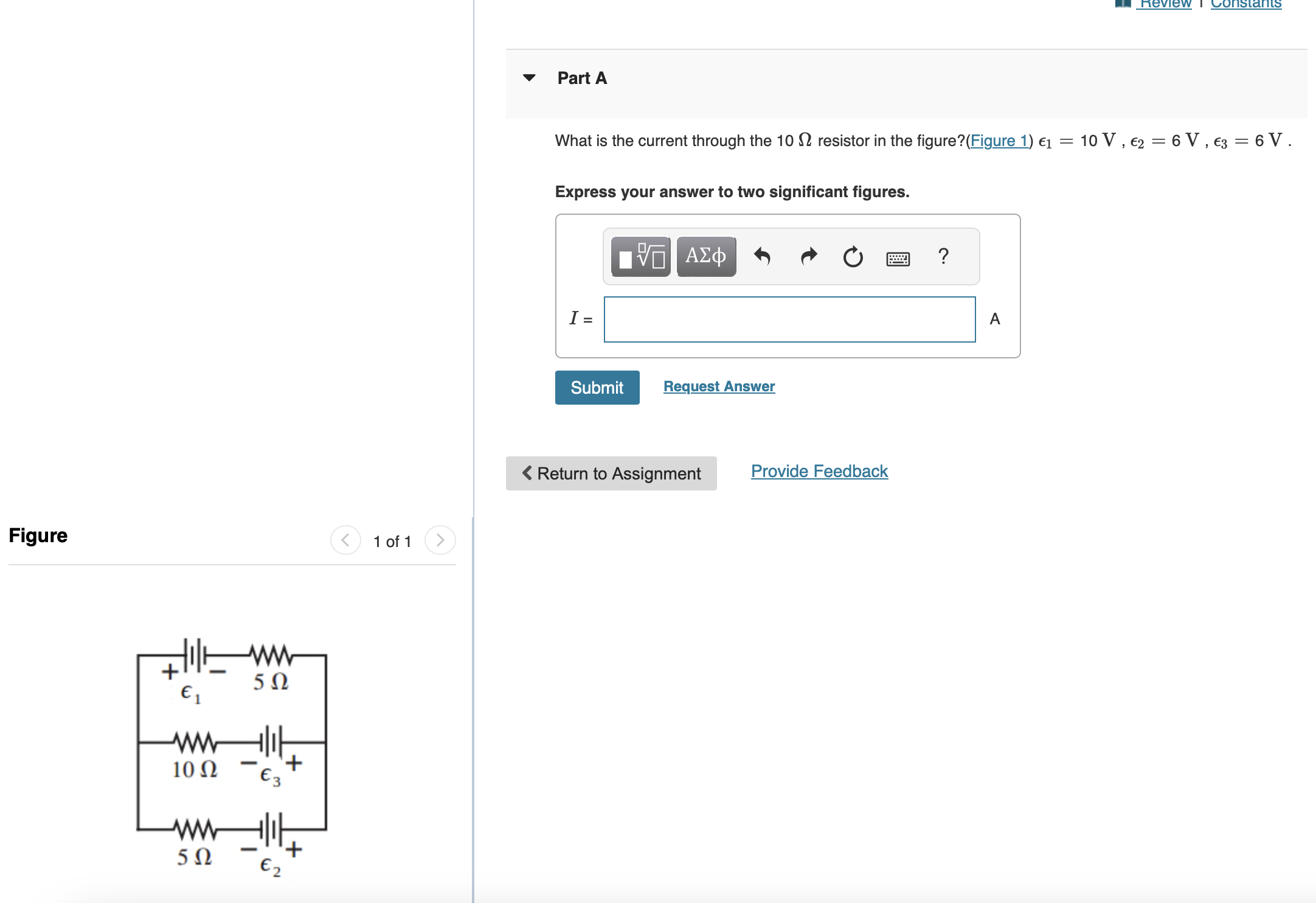 Solved Part AWhat is the current through the 10\Omega | Chegg.com