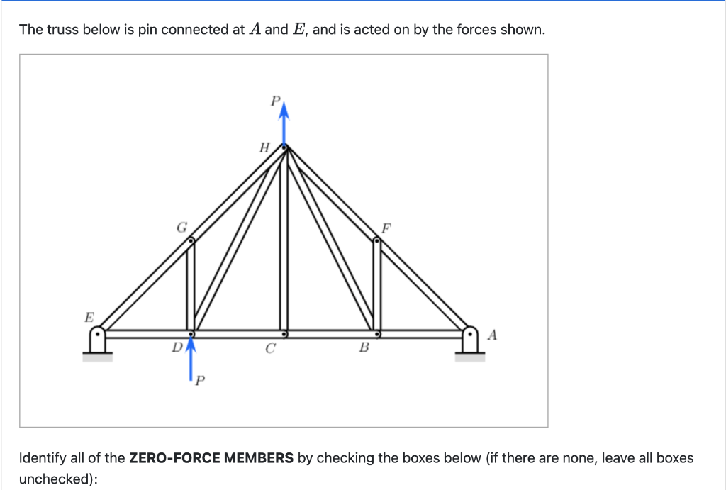Solved The truss below is pin connected at A and E, and is | Chegg.com