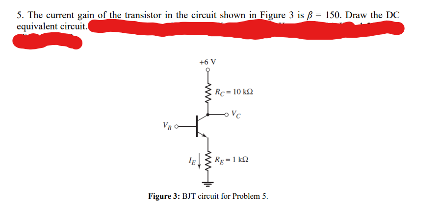 Solved The current gain of the transistor in the circuit | Chegg.com