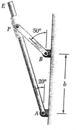 Solved Two rotating rods are connected by a slider block P. | Chegg.com