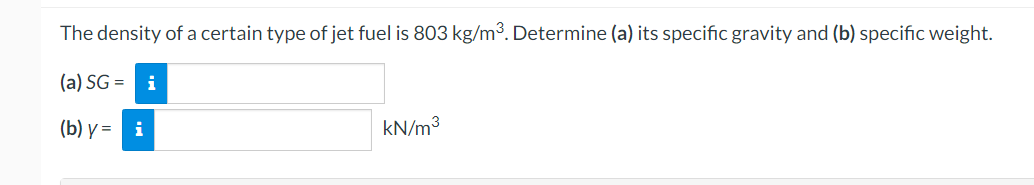 Solved The density of a certain type of jet fuel is 803 | Chegg.com