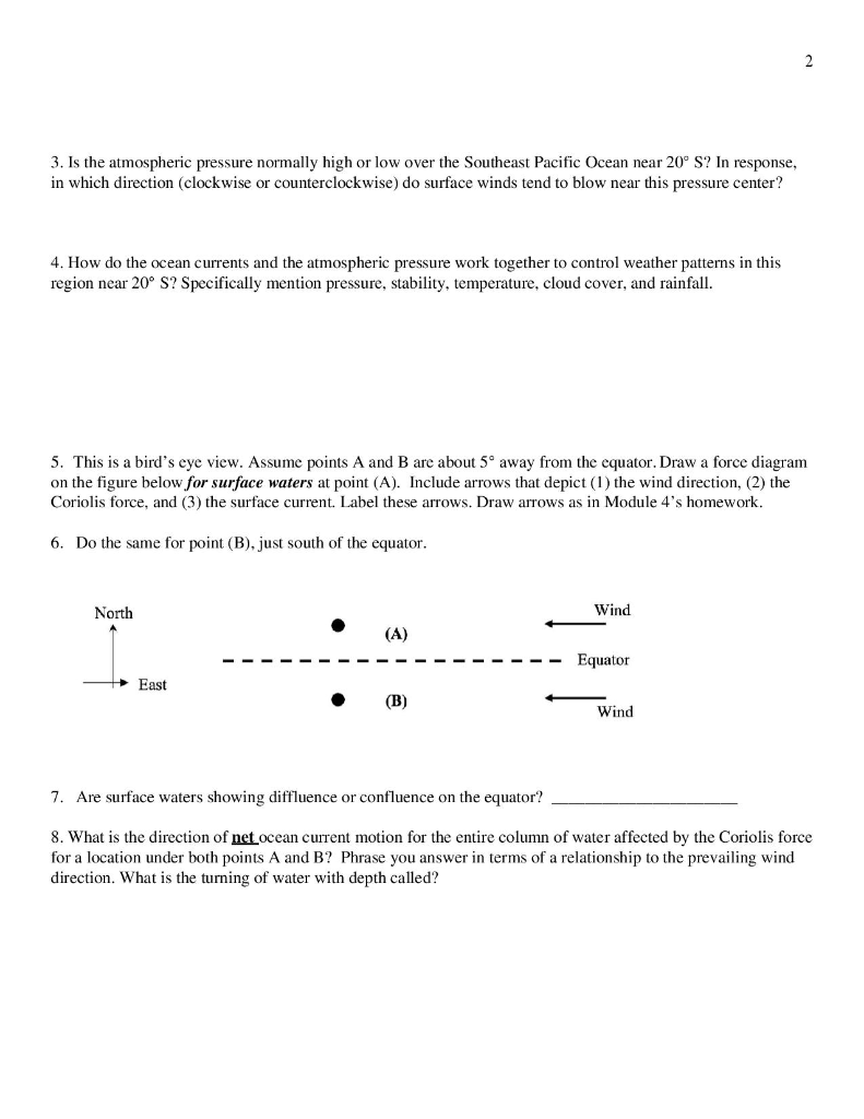 Solved Diagramming influence of Walker Circulation and | Chegg.com