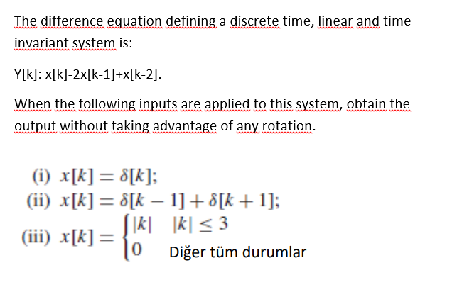Solved The difference equation defining a discrete time, | Chegg.com