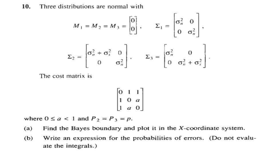 10. Three distributions are normal with 0 0 | Chegg.com