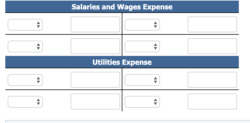 Solved Prepare A General Ledger Using T Accounts Enter