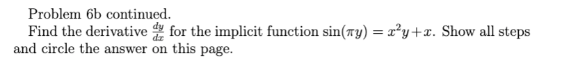 Solved 6. (2pt) Below is the graph of the implicit function | Chegg.com