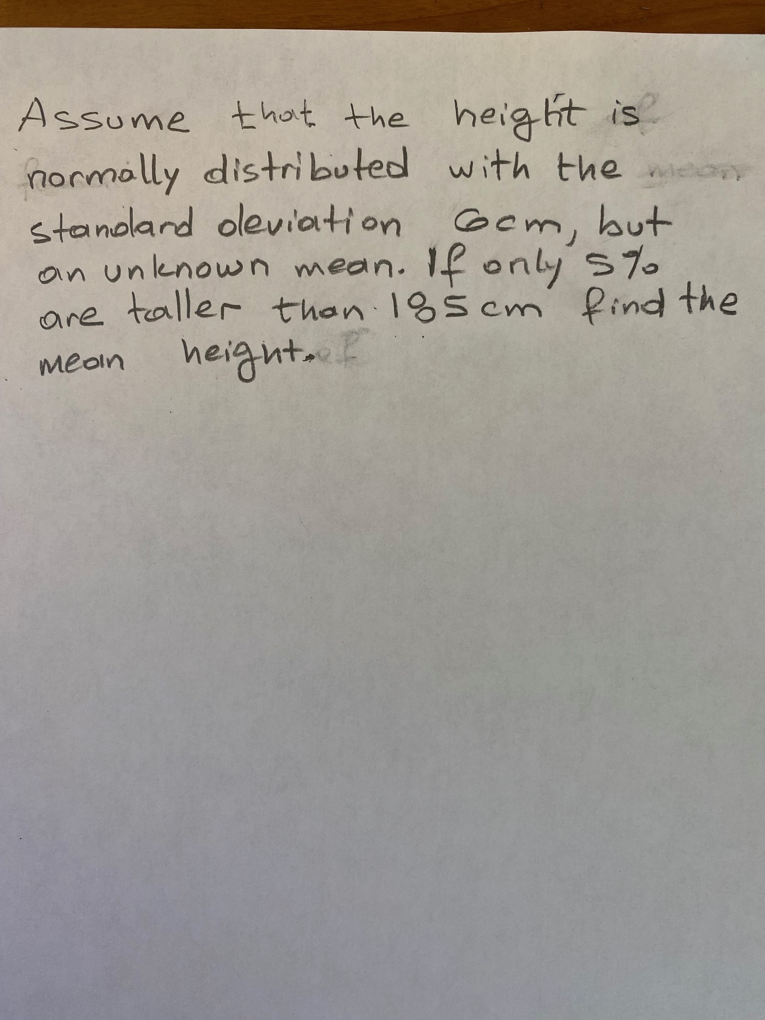 Solved Assume that the height isnormally distributed with | Chegg.com