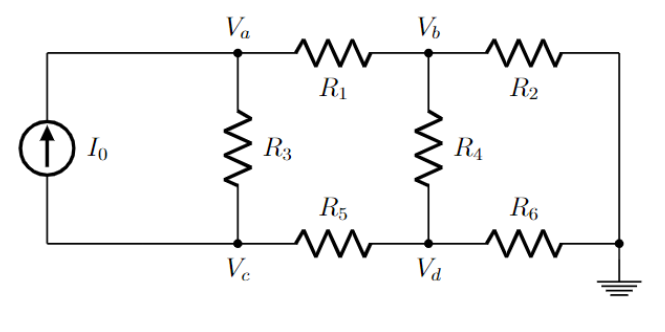 Solved Given I0, I1, R1, R2, R3, R4 Write equation to find | Chegg.com
