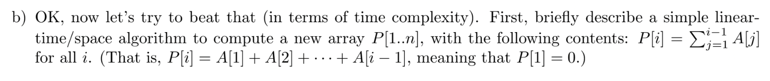Solved 6 Arrays and Numbers ( 20 pts ) Let A=[A[1],…,A[n]] | Chegg.com