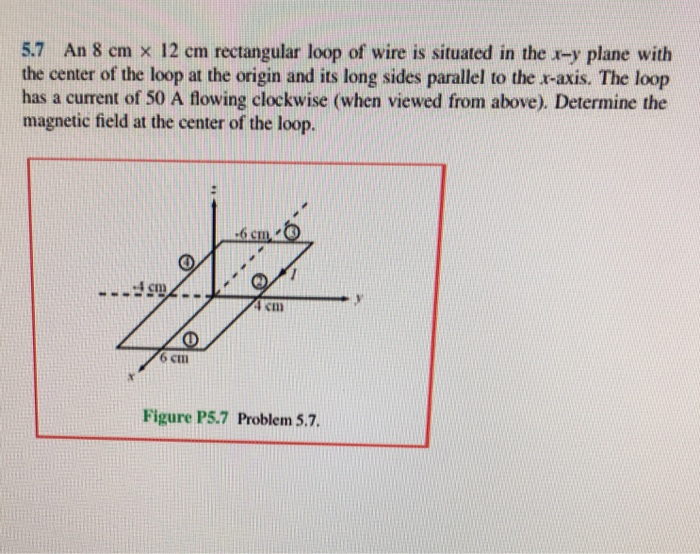 Solved An 8 cm times 12 cm rectangular loop of wire is | Chegg.com